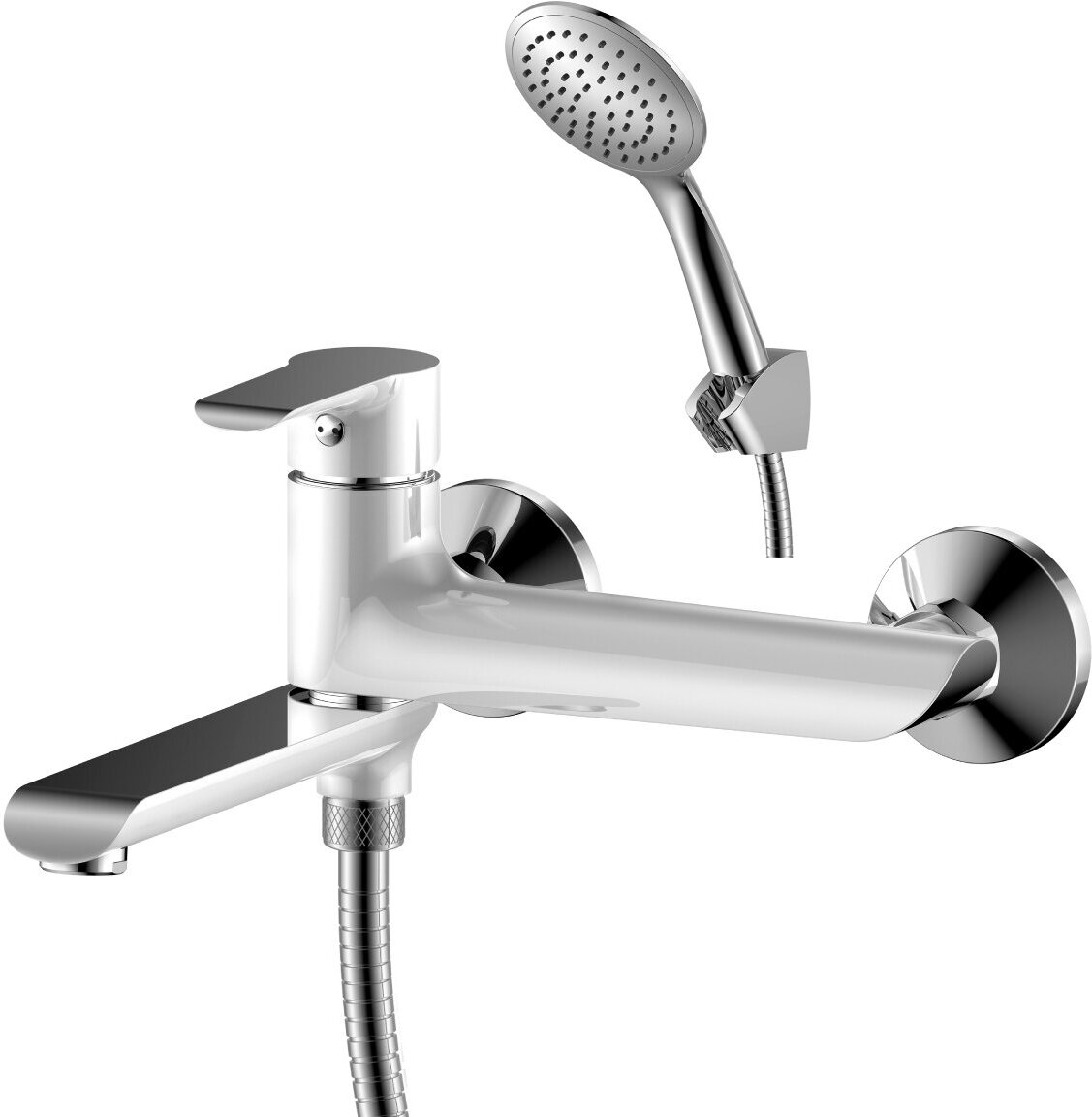 Смеситель Rossinka W35-33 для ванны с коротким поворотным изливом