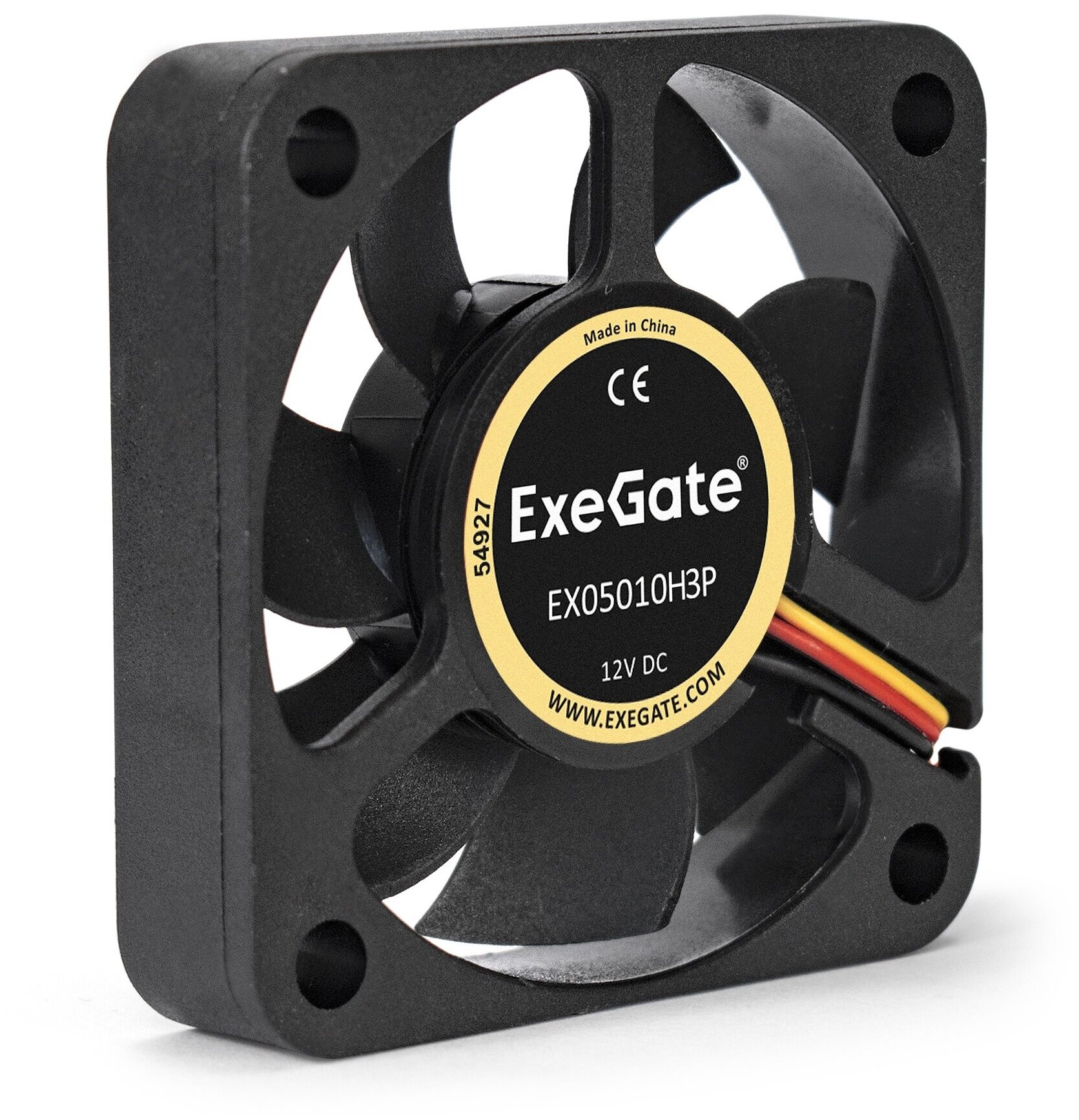 Вентилятор 12В DC ExeGate EX05010H3P (50x50x10 мм, Hydraulic bearing (гидродинамический), 3pin, 5000RPM, 27dBA) EX253943RUS
