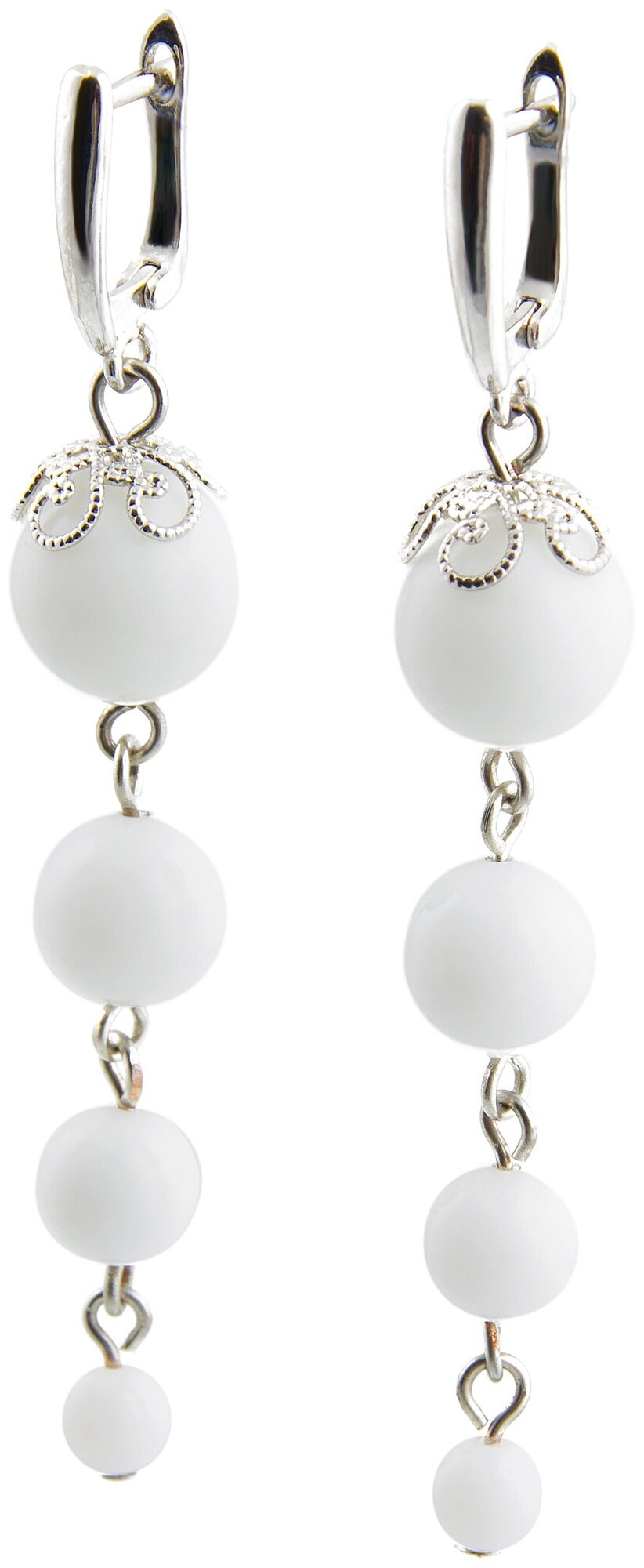 Серьги, агат синтетический