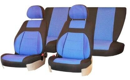 Чехлы сиденья LADA ВАЗ-2108/2113 1984-2013 Жаккард 8 предм. SKYWAY Синий