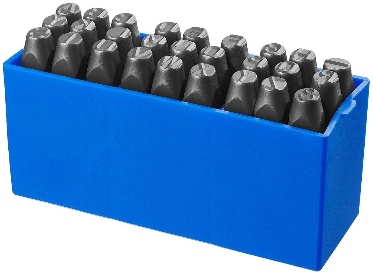 Клейма ЗУБР буквенные латинские, шрифт 8мм