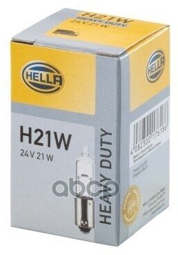 Лампа накаливания H21W 24V 21W BAY 9s HELLA арт. 8GH008417012