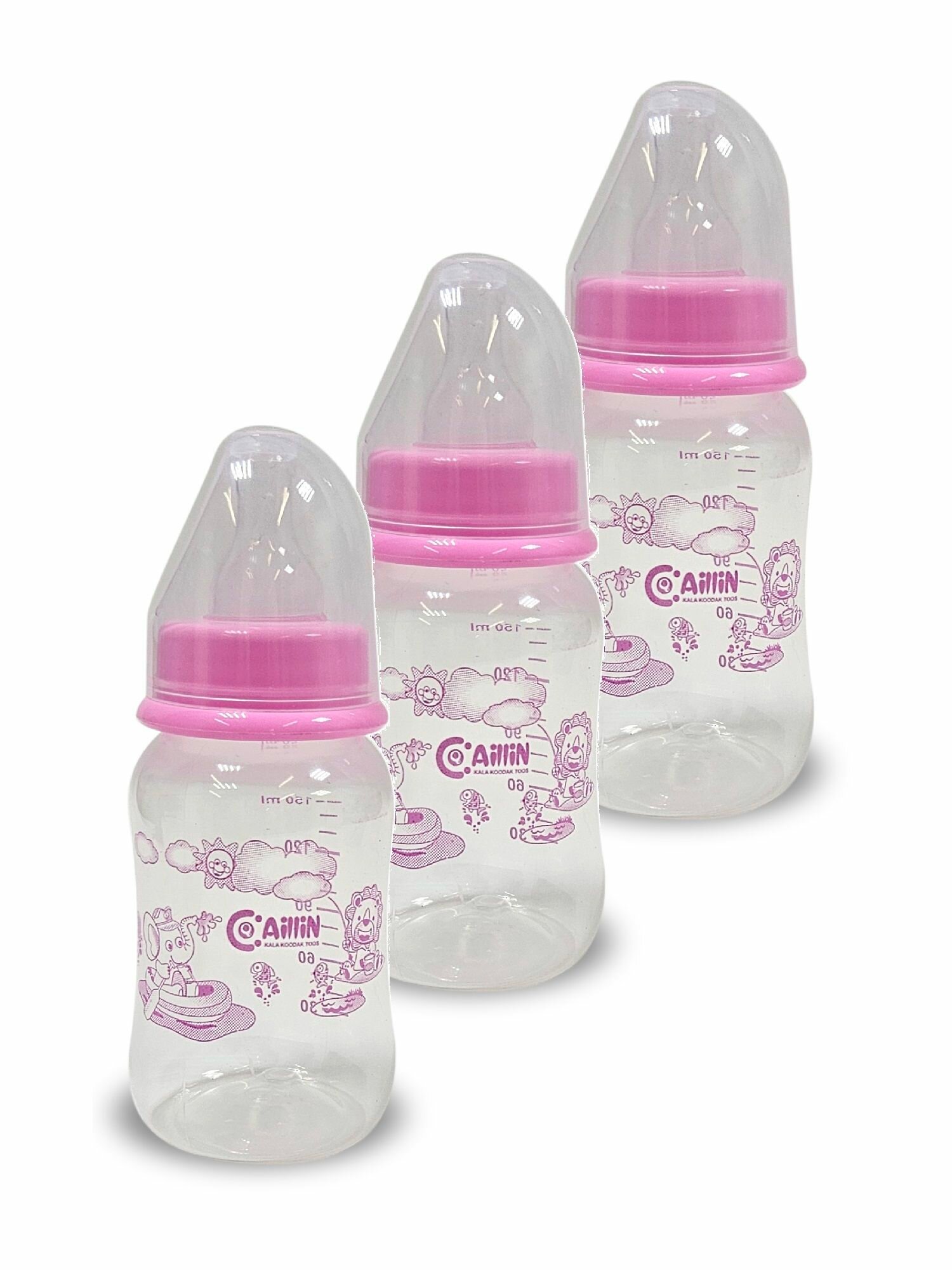 Бутылочки для кормления Aillin 150мл 3шт. классическая соска 0+