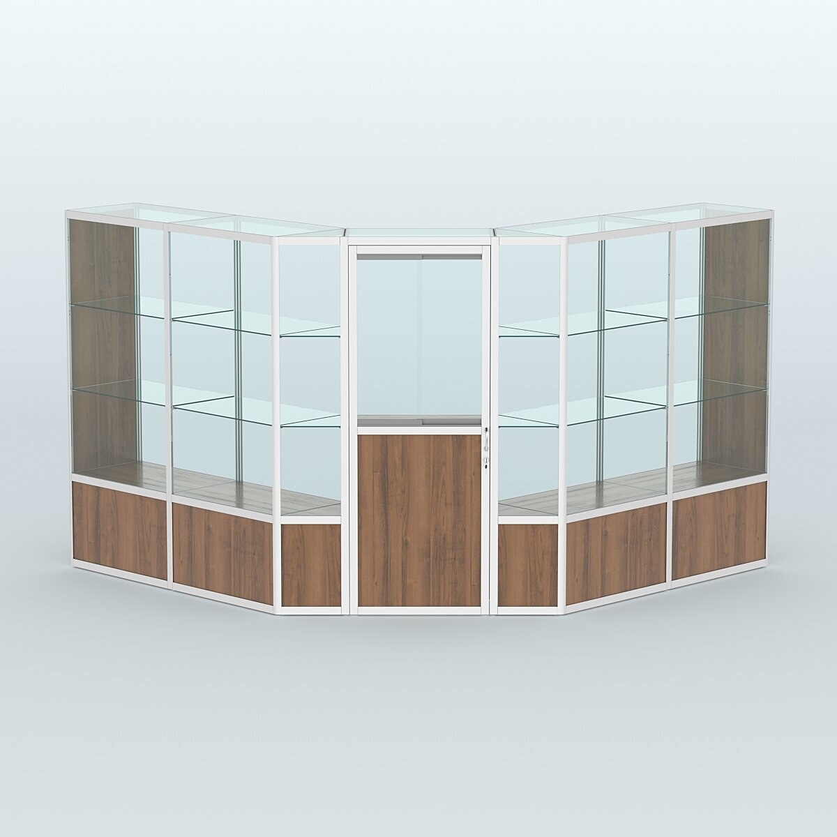 Павильон из профиля угловой №7б (9 кв. м), Орех