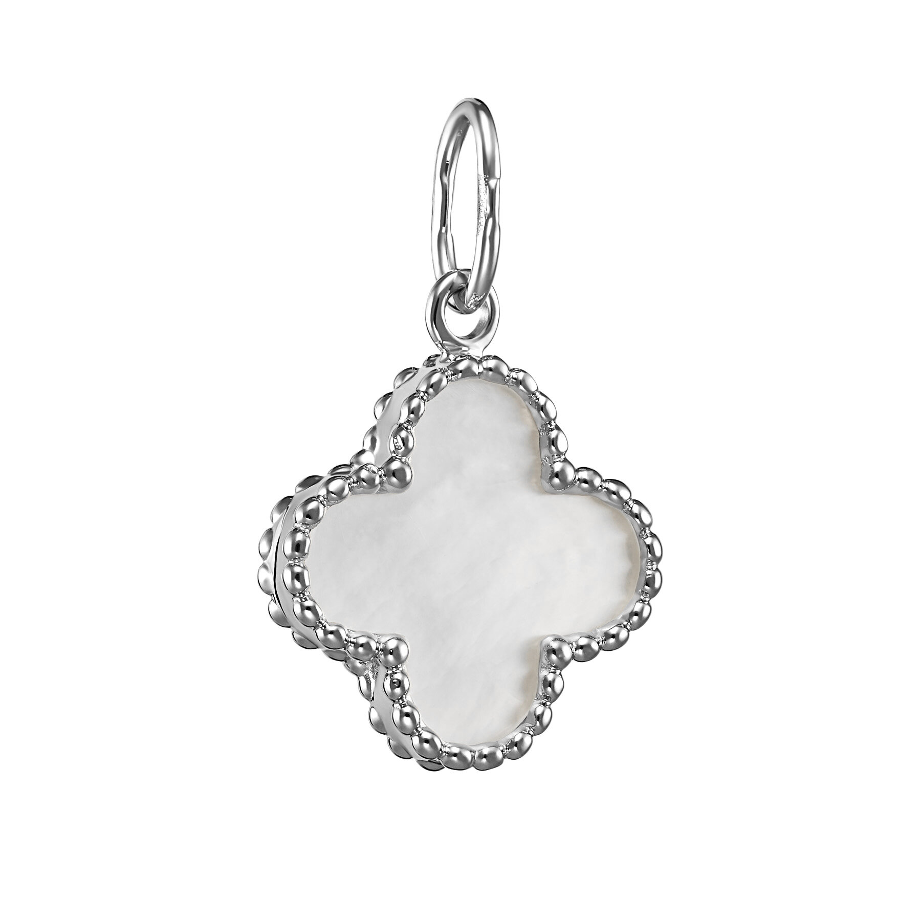 Подвеска, белое золото, 585 проба, перламутр