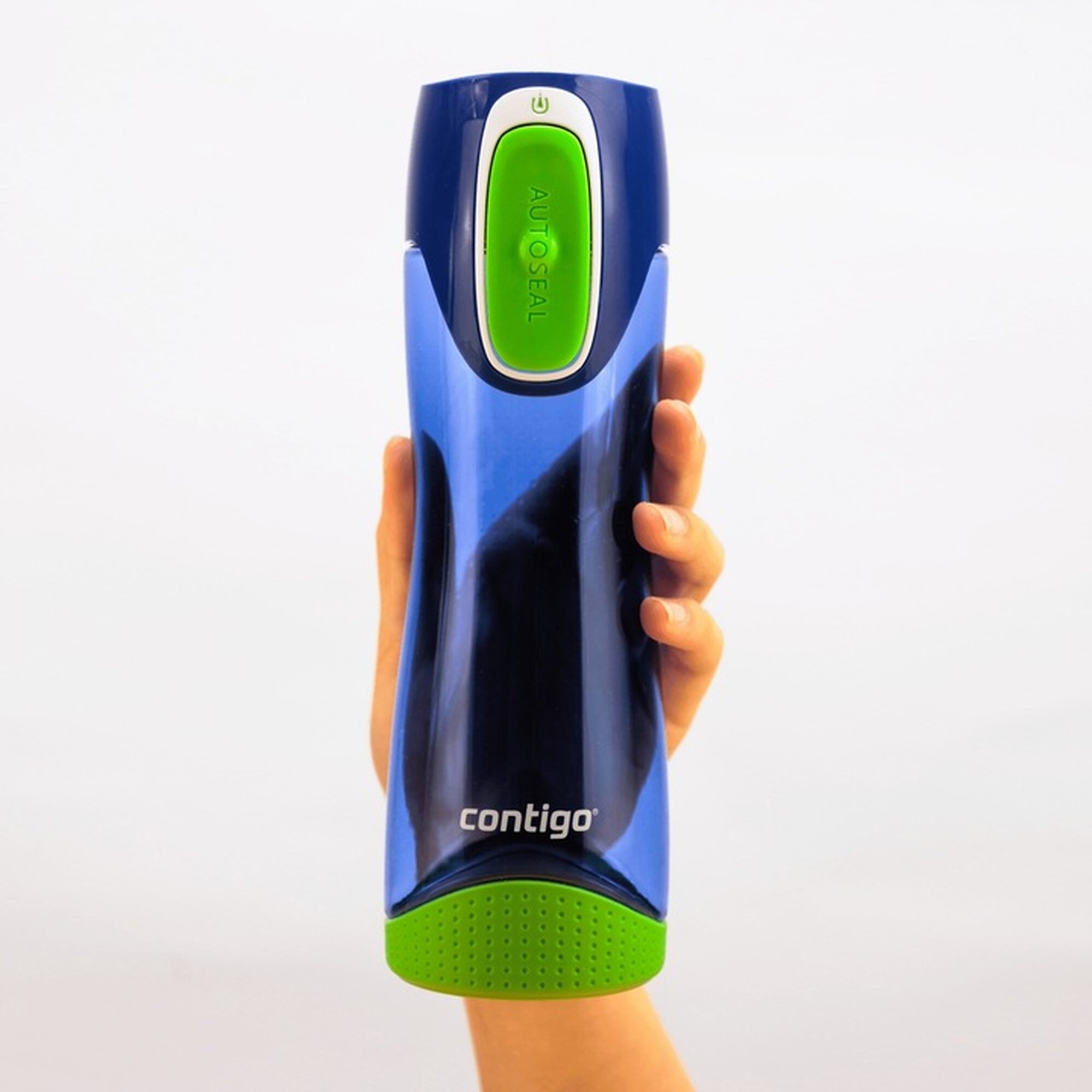 Бутылка для воды, спортивная Contigo Swish 500 мл, с системой Autoseal, синий/зеленый
