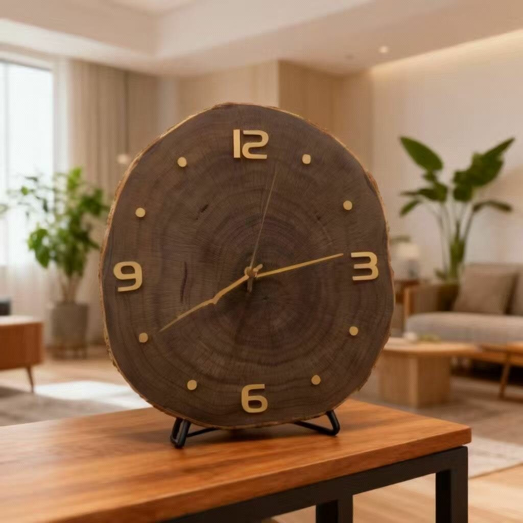 Натуральные Массивные Деревянные Ручные Резные Кольца С Кожей Ретро Декоративные Часы