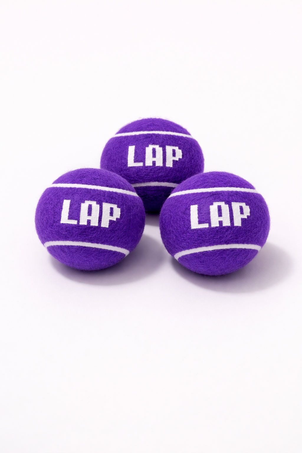 Комплект мячей для игры в лапту, теннис, 3 мяча в комплекте, диаметр 6,5см LAP фиолетовый