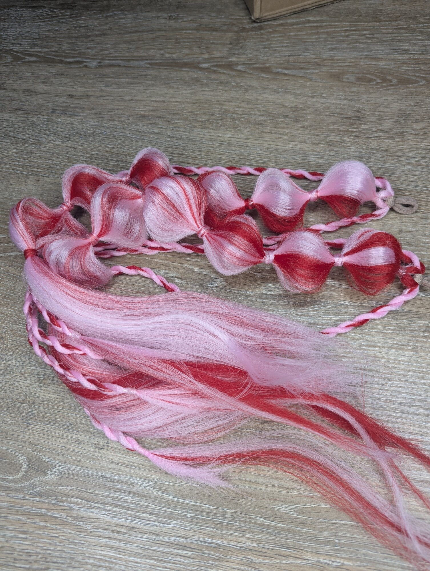 Косички хвостики из канекалона на резинках