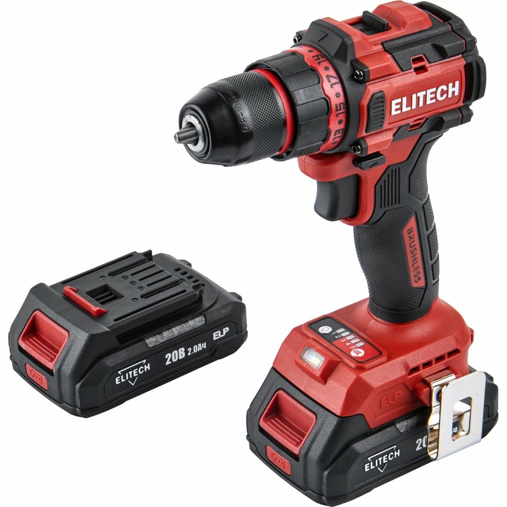 Аккумуляторная дрель Elitech ДА 20БЛ2