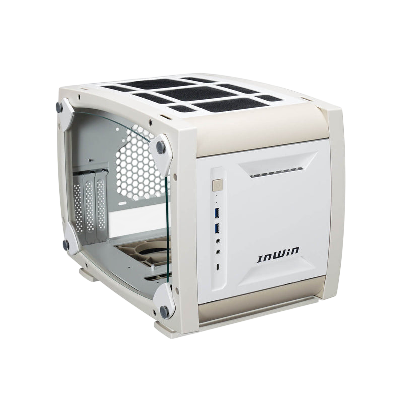 Корпус без блока Case InWin Explorer, Mini-Tower, TG, 3x120mm ARGB, 2xUSB-A 3.0 + 1xUSB-C 3.2, mITX Bone White