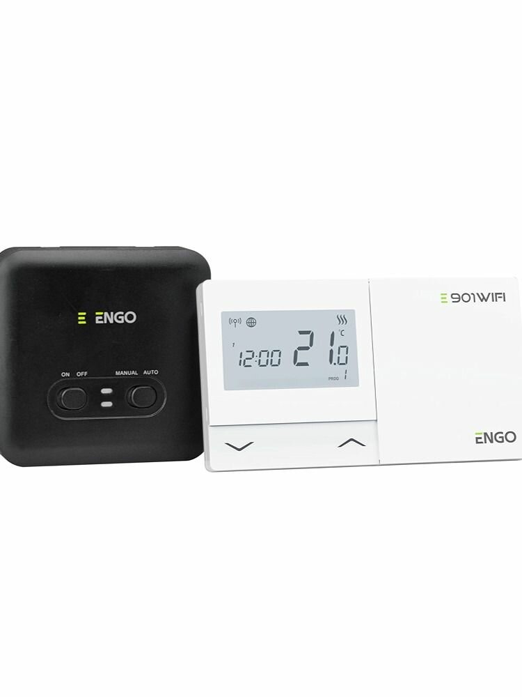 Термостат-терморегулятор беспроводной ENGO управляемый через интернет, Wi-Fi, на батарейках