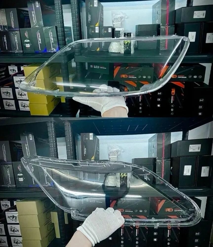 Стекла фар для MAZDA CX-7 (2006-2012) / Комплект 2шт / Стекла на Мазда