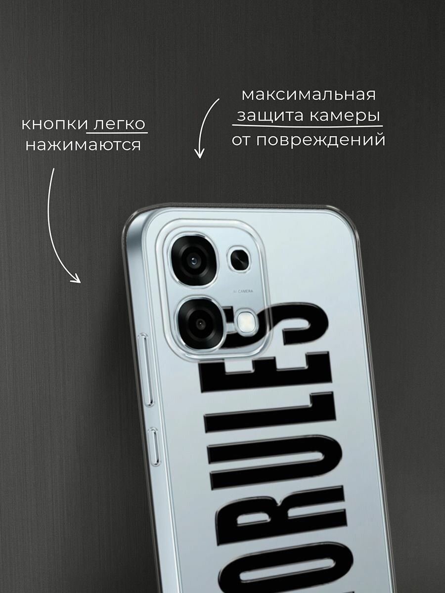 Силиконовый чехол на Oppo A6 Pro / Оппо A6 Про с принтом #NoRules — фото 1
