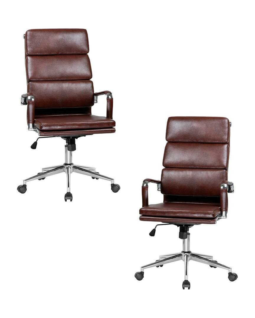 Кресло руководителя DOBRIN Набор 2 шт Офисное кресло для руководителей DOBRIN ARNOLD, коричневый арт. LMR-103B-N