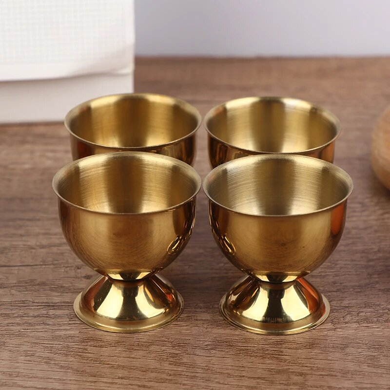 Подставки для яиц из нержавеющей стали (4 шт) 4Pcs Gold