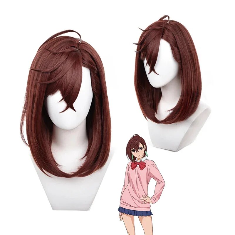 Косплей костюм Момо Аясе, розовый топ, синяя юбка Бордовый, XL, Wig Only(one size)