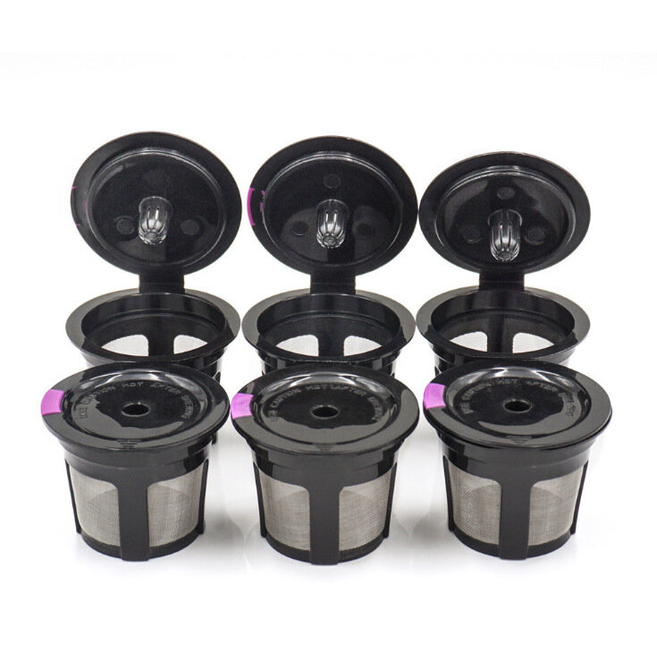 Универсальный многоразовый K-Cup для кофе 6 штук для Keurig 1.0 и 2.0, совместимый с моделями Keurig 2.0 и 1.0, предназначенный для многократного использования, альтернатива для заваривания кофе в системе KCUP