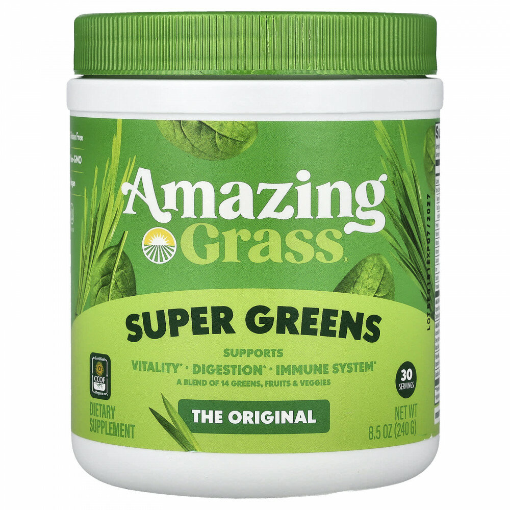 Amazing Grass, Super Greens, суперзелень, 240 г (8,5 унции)
