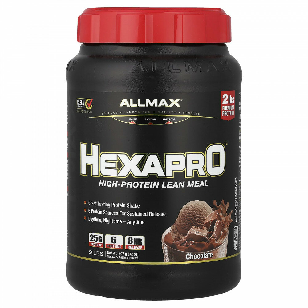 ALLMAX, Hexapro™, высокопротеиновая нежирная мука, со вкусом шоколада, 907 г (2 фунта)