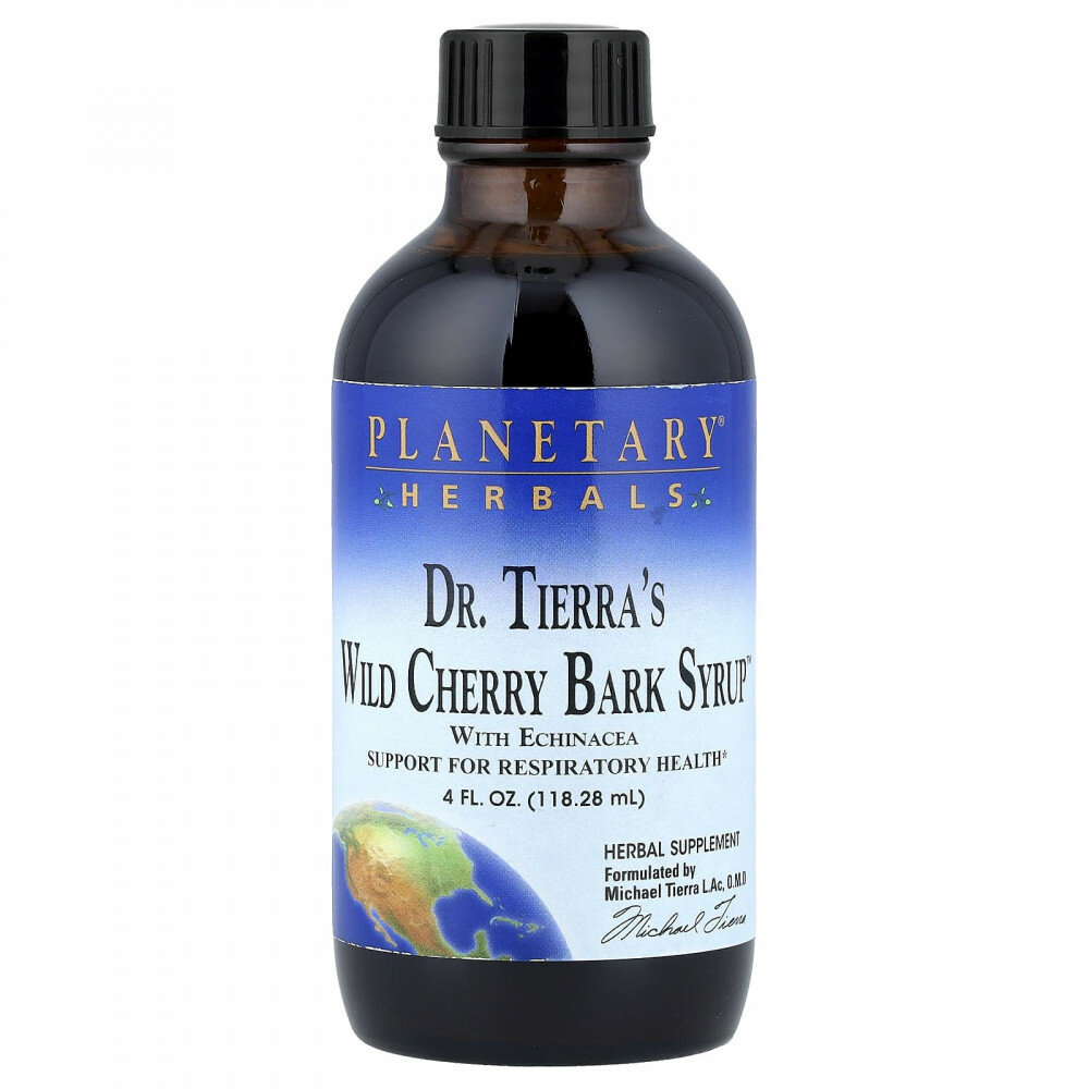 Planetary Herbals, Dr. Tierra's Wild Cherry Bark Syrop™, 118,28 мл (4 жидк. унции)