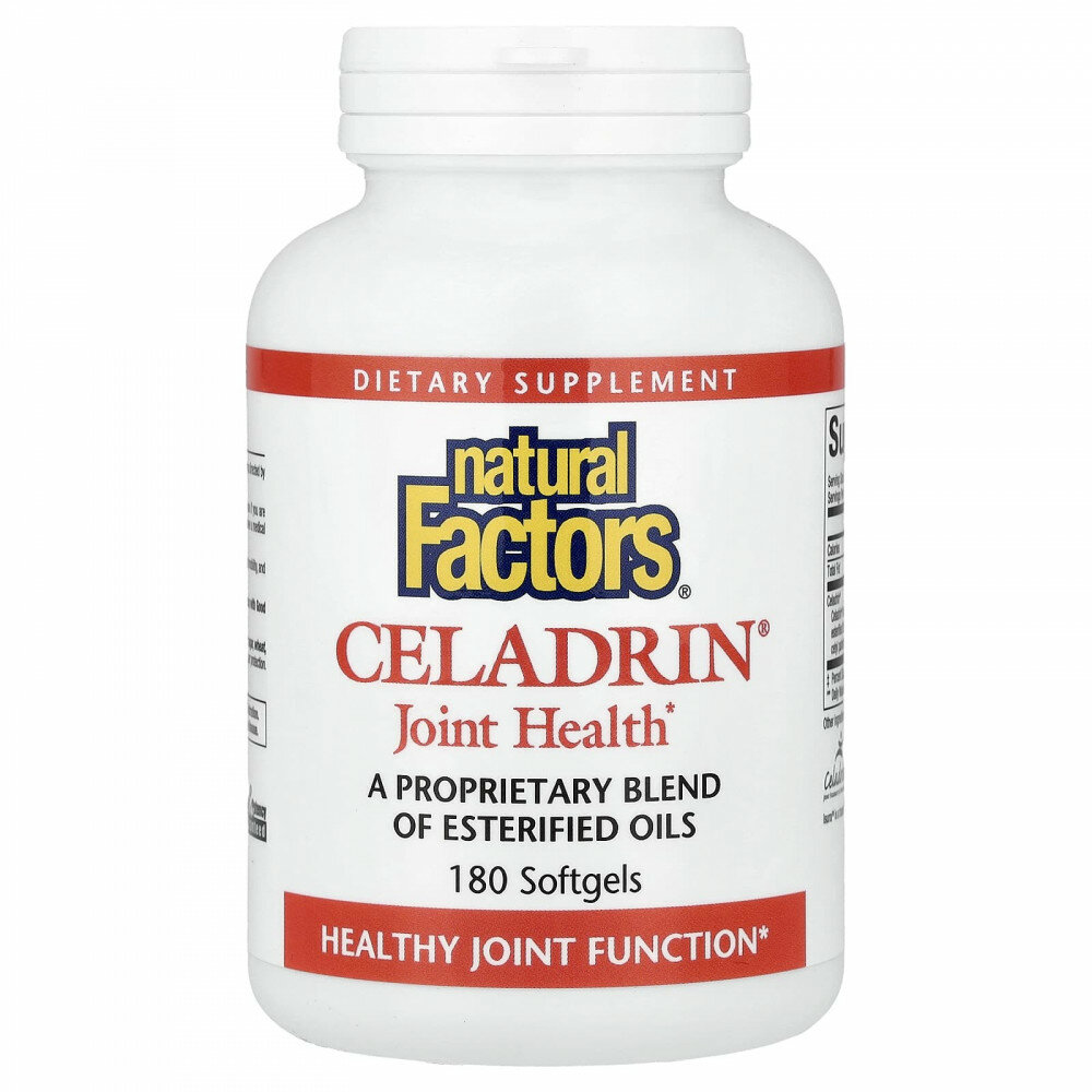 Natural Factors, Celadrin®, средство для здоровья суставов, 180 капсул
