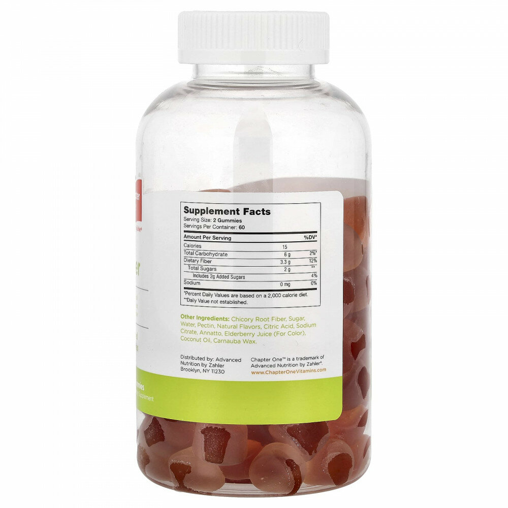 Chapter One, Жевательные мармеладки с клетчаткой, со вкусом, 120 жевательных таблеток