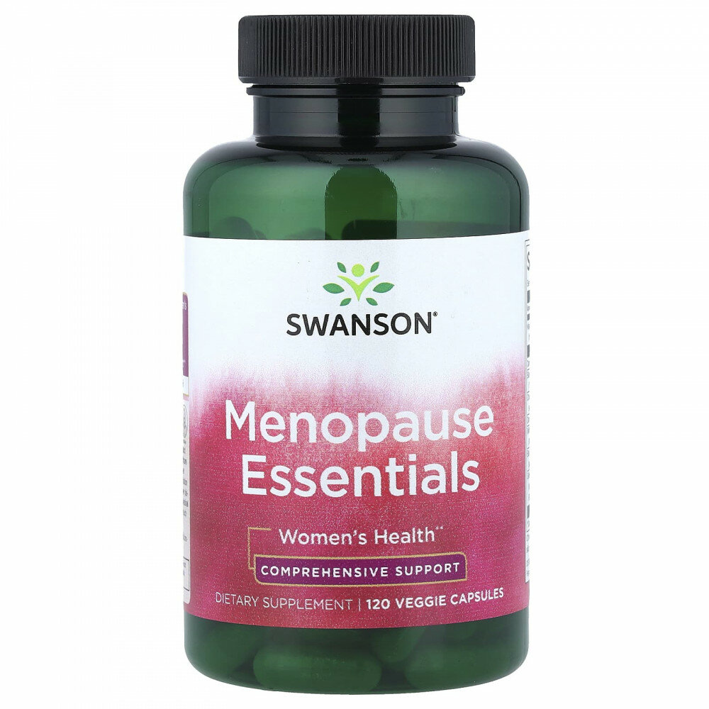 Swanson, Menopause Essentials, средство для женского здоровья, 120 растительных капсул