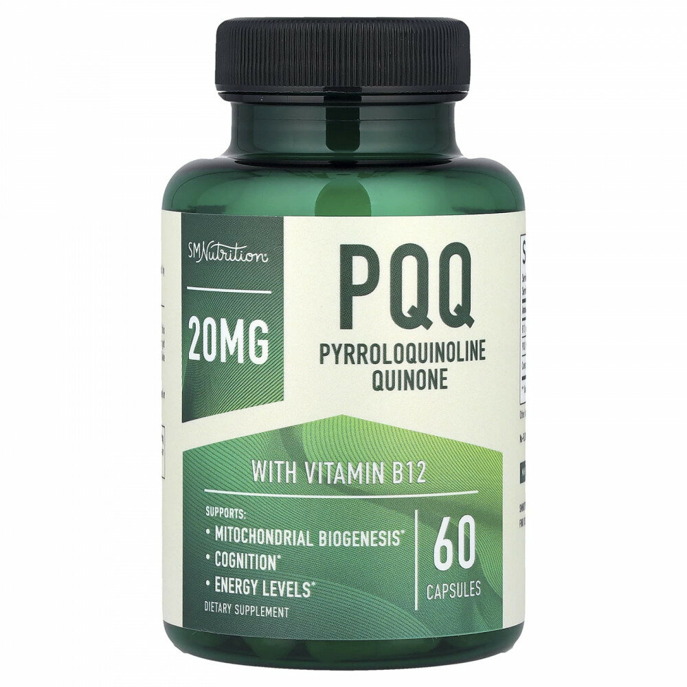 SMNutrition, PQQ с витамином B12, 60 капсул