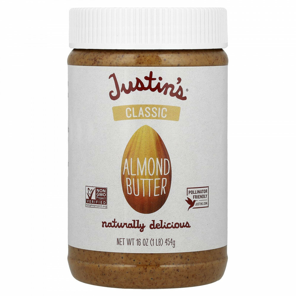 Justin's Nut Butter, Классическое миндальное масло, 454 г (16 унций)