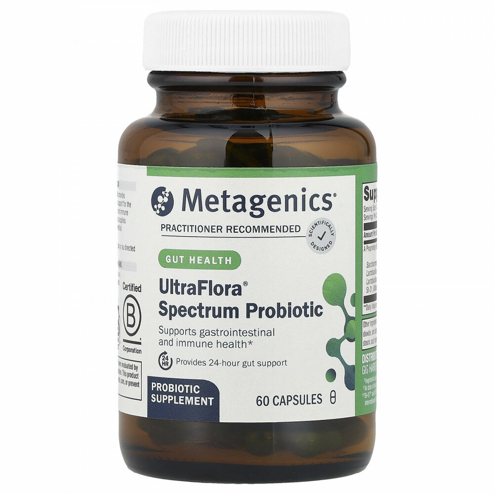 Metagenics, пробиотик UltraFlora® Spectrum, 30 млрд КОЕ, 60 капсул