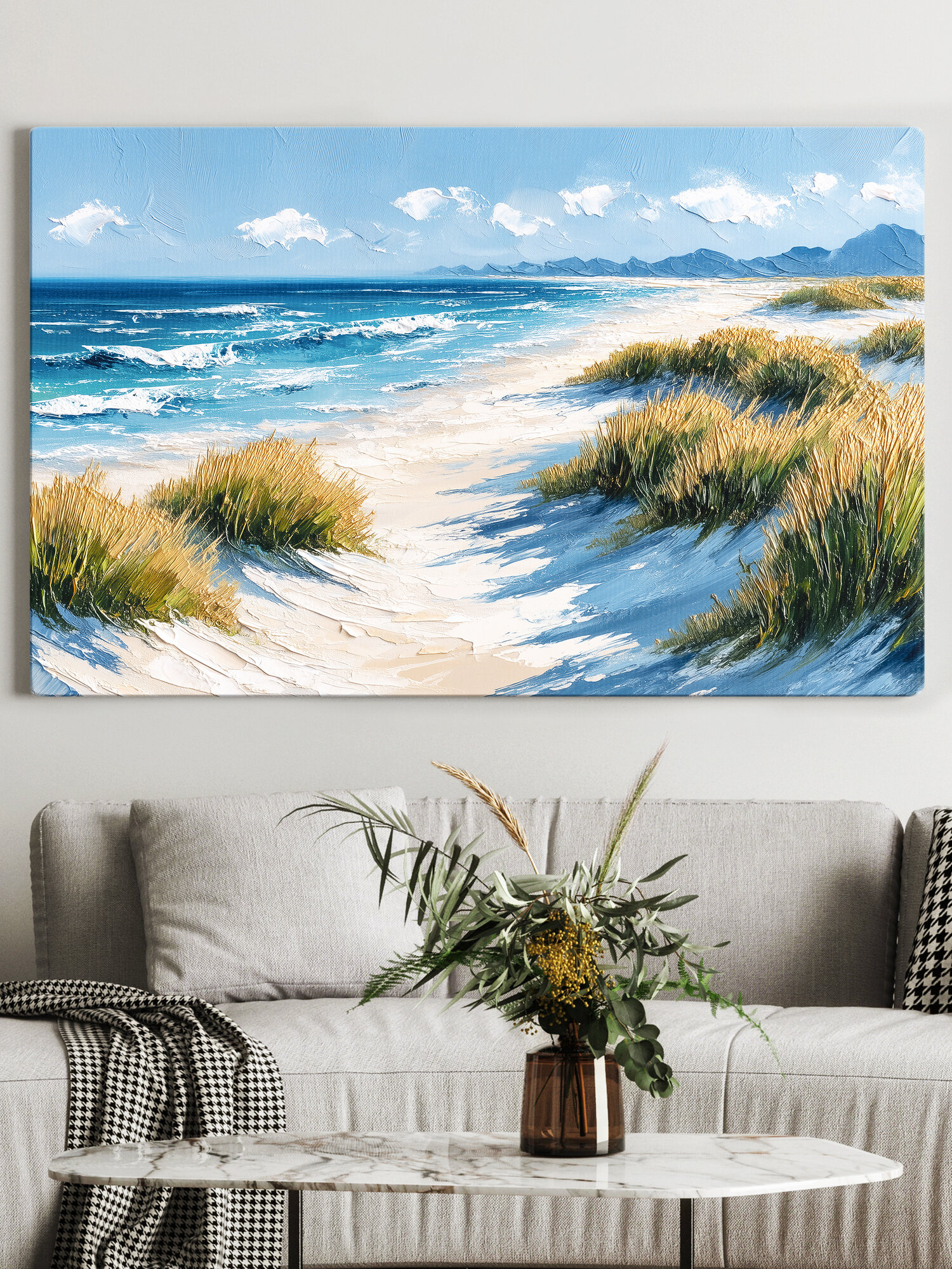 Картина интерьерная Postermarket "Дорога к морю" на холсте, 70x110 см