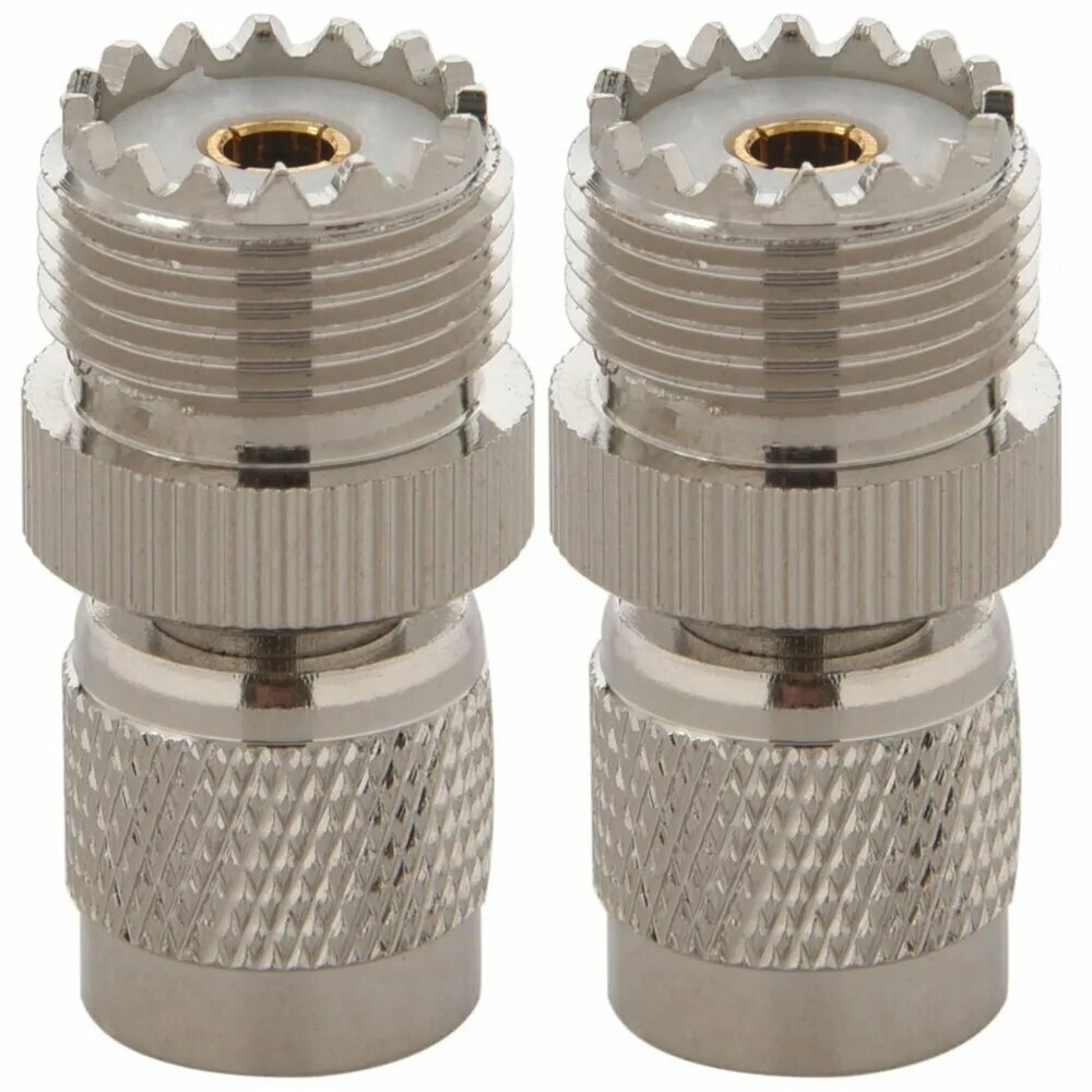 2 штекера TNC к гнезду PL259 UHF, серебристый