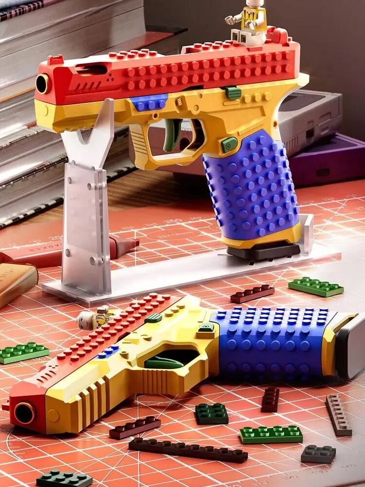 Строительный блок Glock в сборе SIG17w для мальчика Пистолет / детский игрушечный пистолет