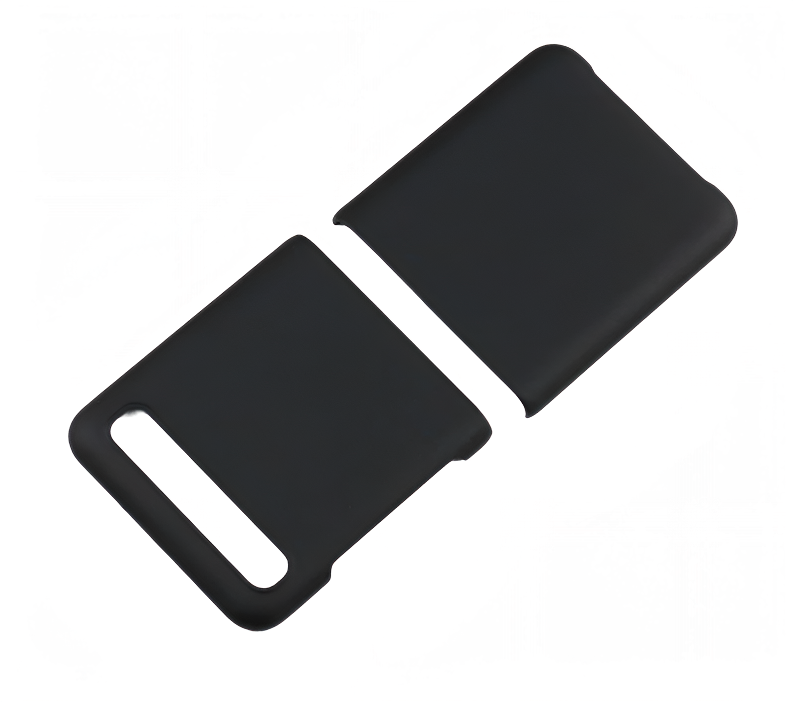 Задняя панель MyPads из прочного пластика с матовым покрытием для Samsung Galaxy Z Flip SM-F700 в черном цвете