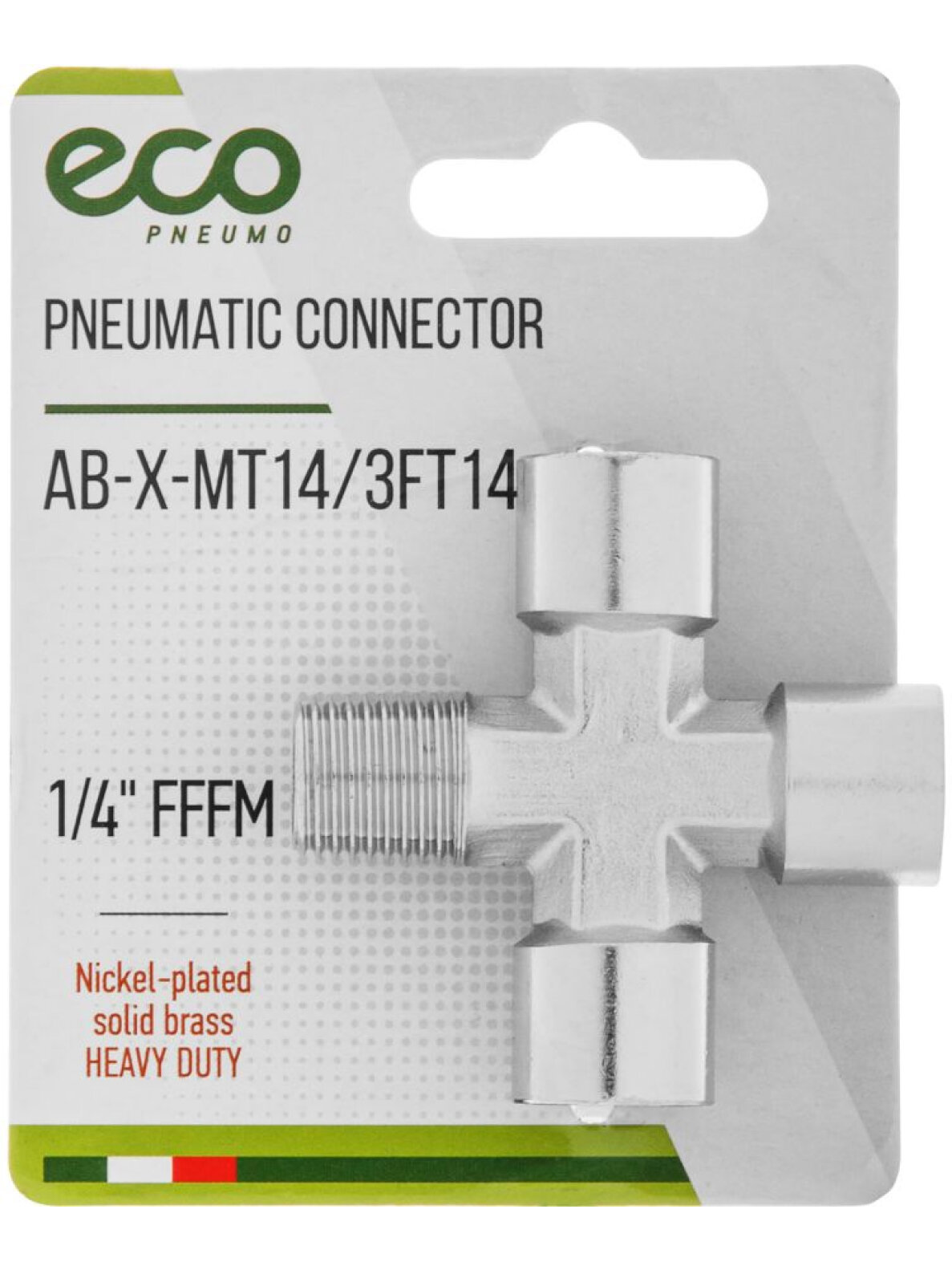 Переходник для труб Х-образный наружная резьба 1/4" внутренняя резьба 1/4" x3 ECO (AB-X-MT14/3FT14)