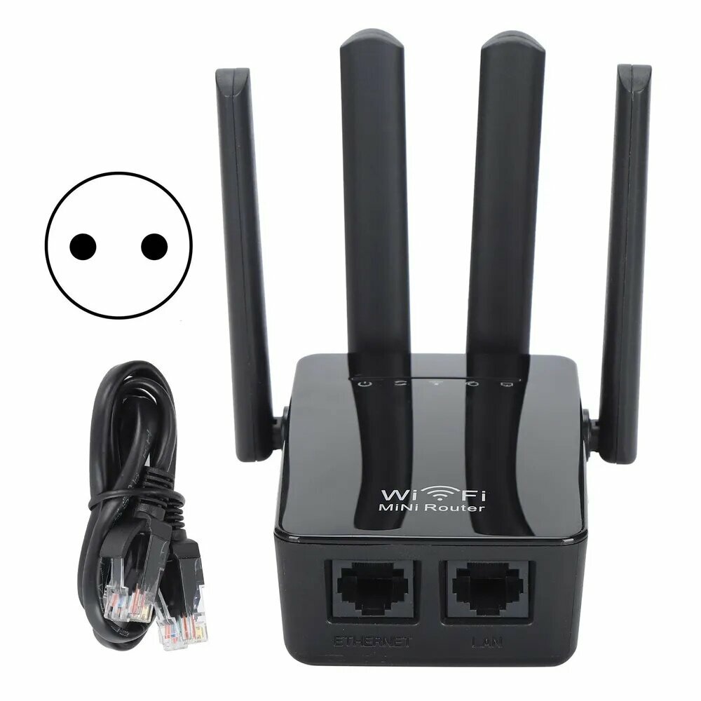 Усилитель сигнала WiFi WR09, ретранслятор AP (широкий диапазон напряжений 100-240 В/300 Мбит/с)