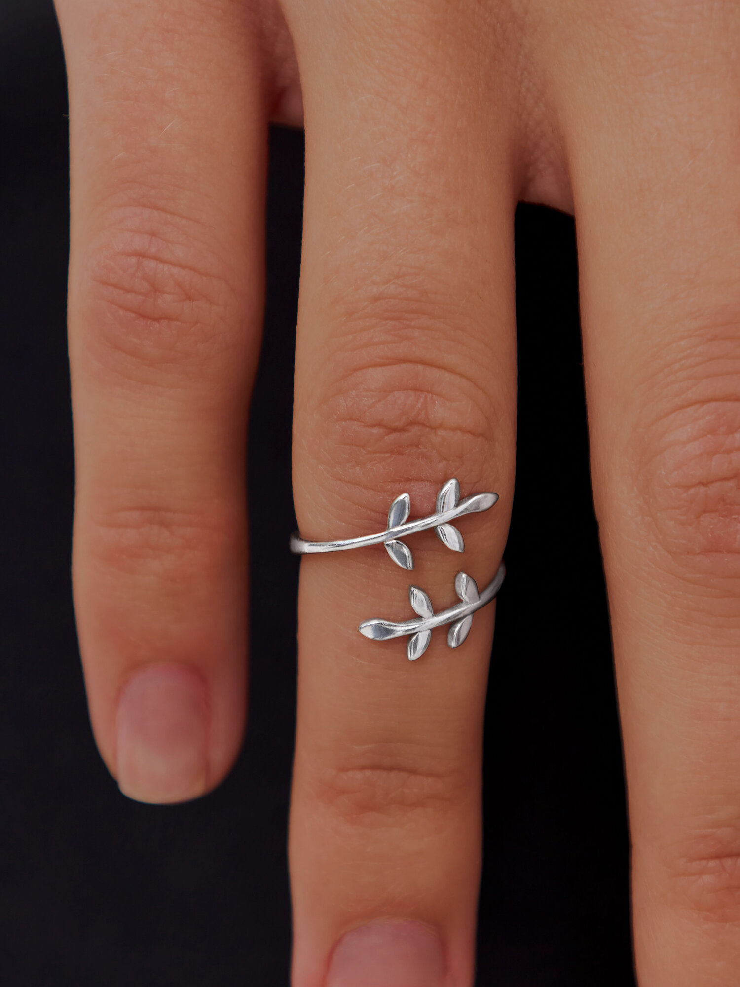 Кольцо разъемное, серебро, 925 проба, родирование