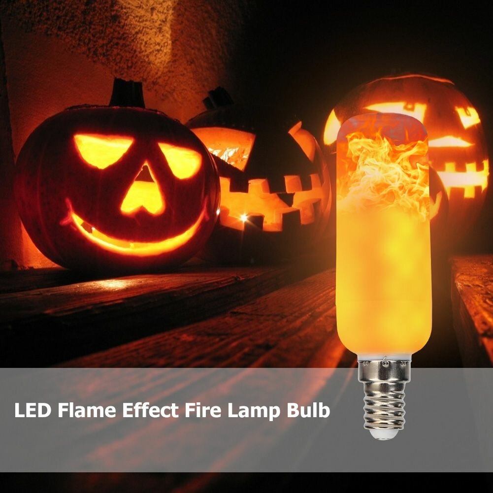 Светодиодная лампа-пламя E14 с динамическим эффектом пламени и цветовой температурой 1300 К