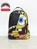 Рюкзак SPRAYGROUND Акулья Пасть средний черный белый полиуретан влагостойкий