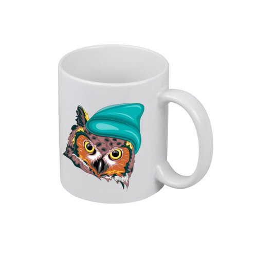 Кружка «Сова в шапке» (белый)