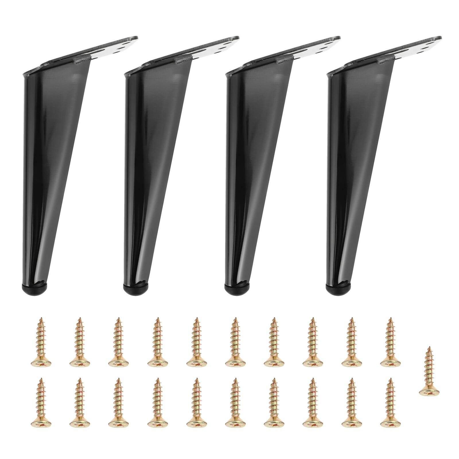 Набор из 4 металлических черных мебельных ножек из железа для домашней мебели, для шкафа и кофейного столика