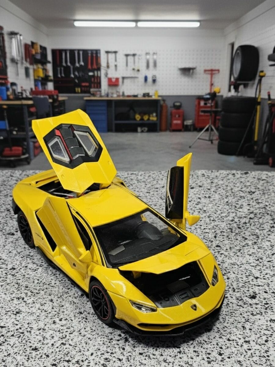 Металлическая инерционная машинка Ламборгини Хуракан Lamborghini Huracan 1:24 21 см