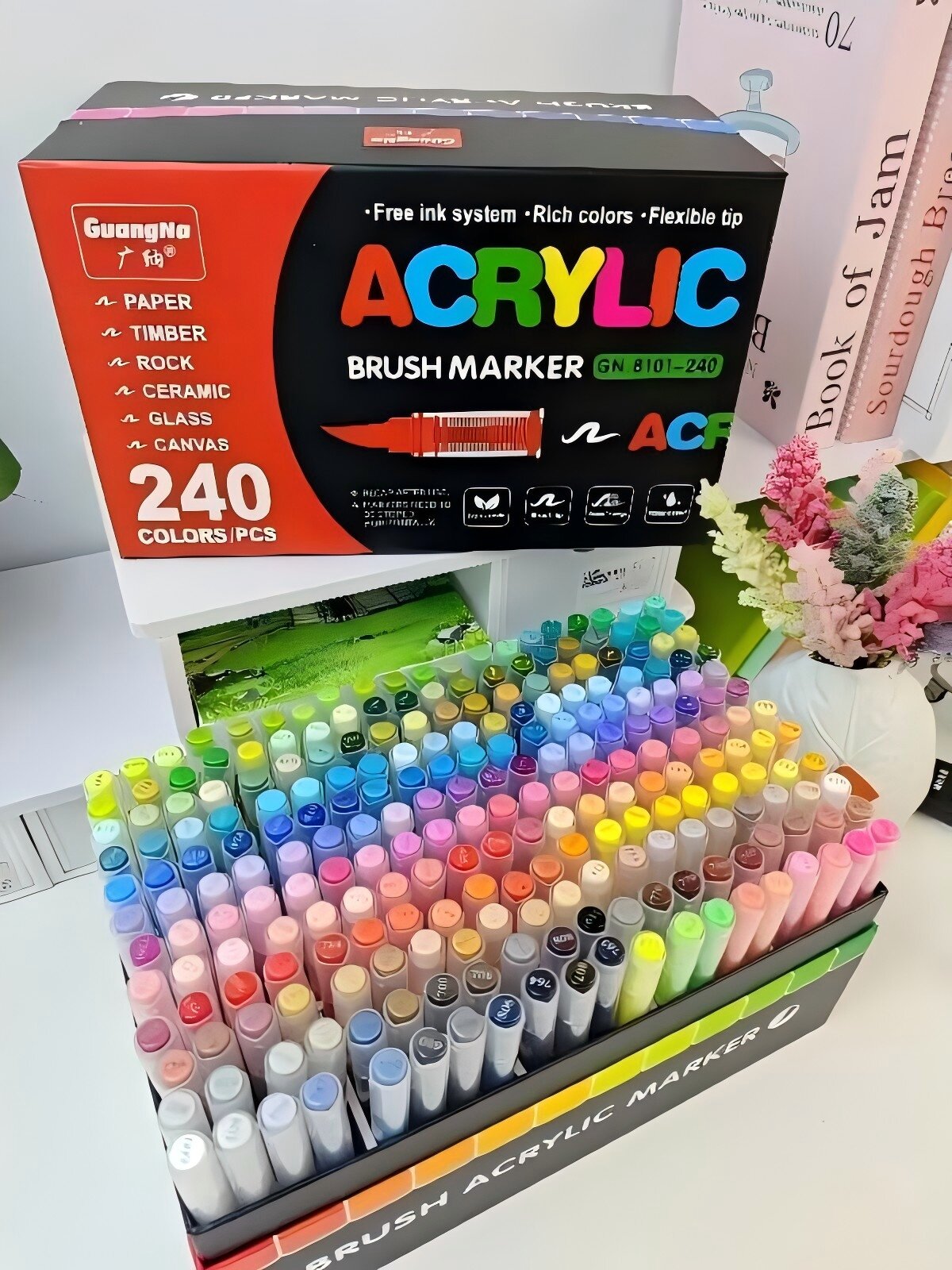 GuangNa Маркер Акриловый, толщина: 5 мм, 240 шт. для граффити