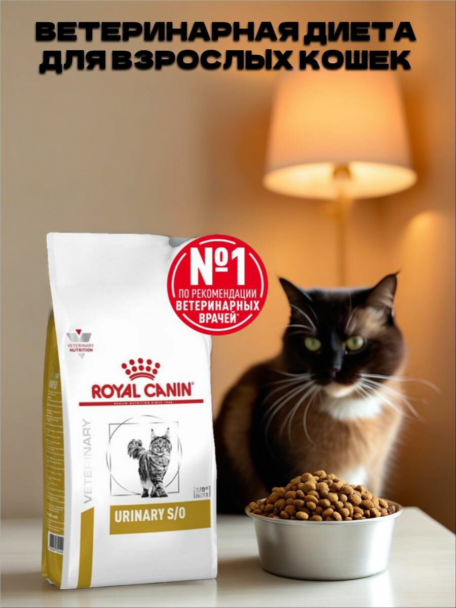 Сухой корм для кошек Royal Canin Urinary S/O лечебный при мочекаменной болезни, 1,5 кг