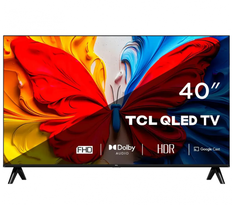 Телевизор QLED TCL 40S5K, Google TV, черный