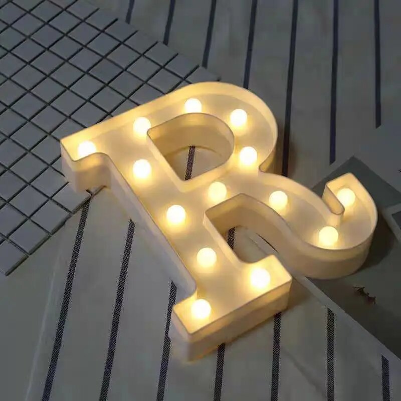 LED-ночник буква R, 22cm, теплый белый