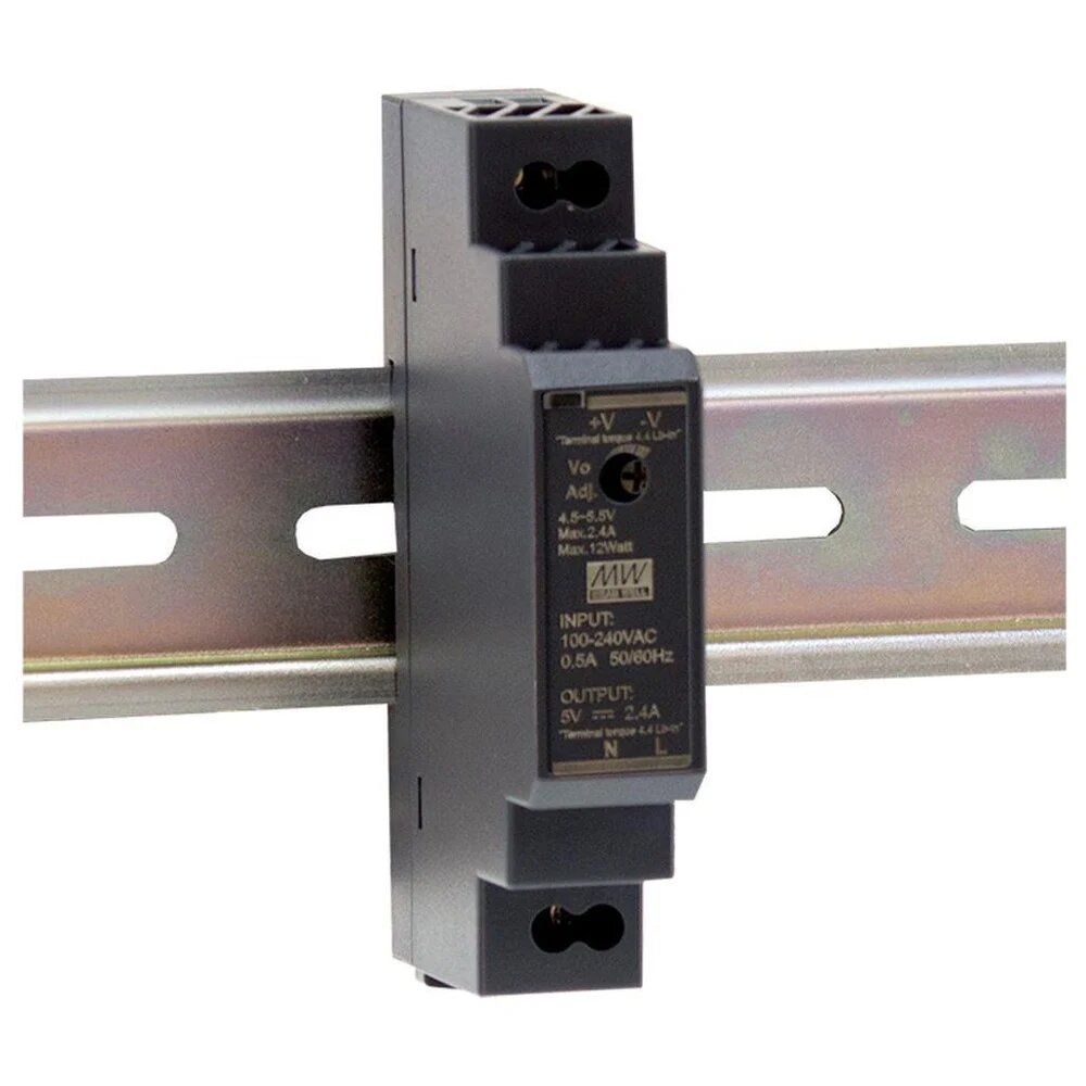 Источник питания Mean Well AC/DC HDR-15-15 Т02601692 с защитой от короткого замыкания, DIN-рейка, для светодиодных ламп