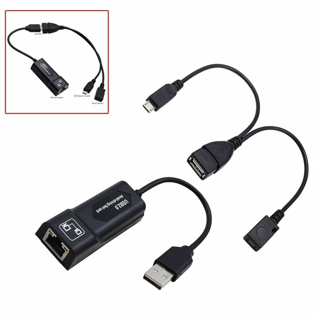 Буферизация RJ45 LAN Ethernet адаптер, USB Micro порт OTG силовой кабель сплиттер, для Amazon Fire TV 3 Stick Gen 2 4K, потоковое сокращение Plug And Play