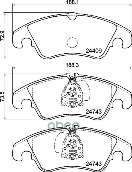 Колодки тормозные FORD Focus (09-) передние (4шт.) MINTEX Mintex арт. MDB3177
